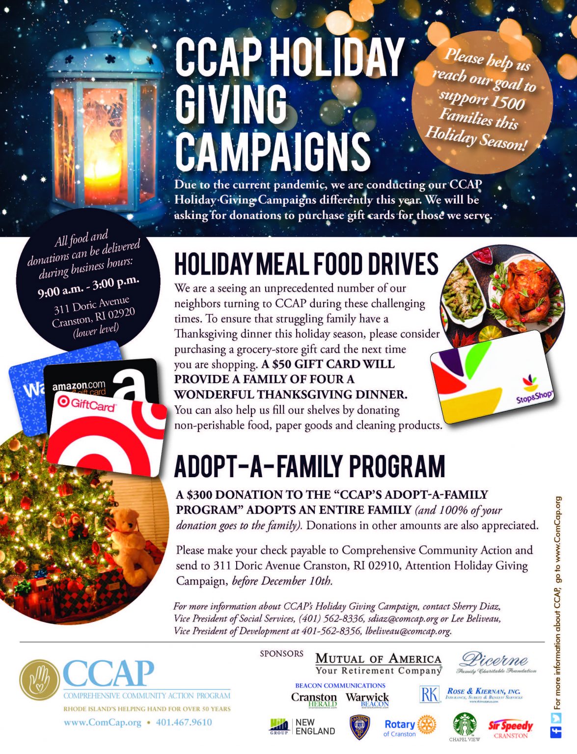 CCAP HOLIDAY GIVING CAMPAIGNS Please help us reach our goal to support ...